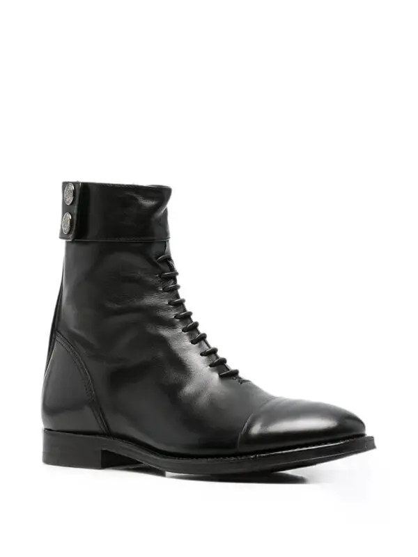 ALBERTO FASCIANI Lace-up Ankle Boots With Button Detail