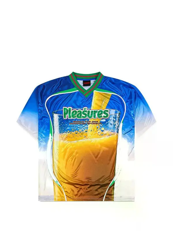 PLEASURES Oj Graphic-print T-shirt - Blue