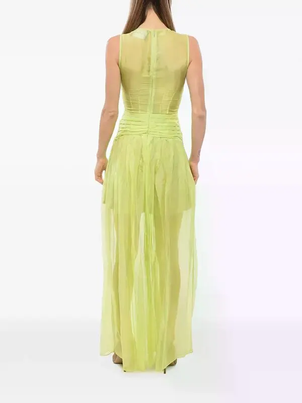 John Richmond Sleeveless Maxi Dress With Ruffled Detailing