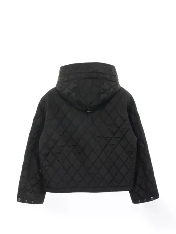 Burberry 2010s Hooded Quilted Jacket - Black