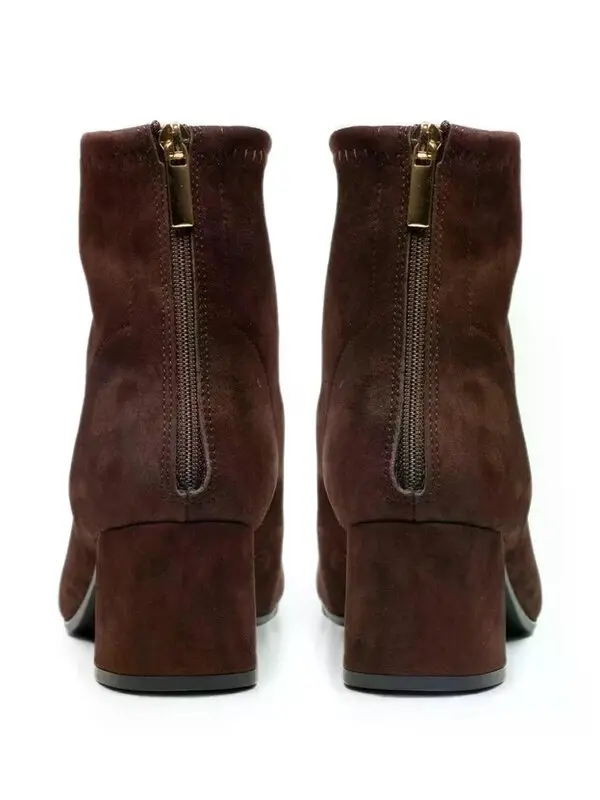 POCHE PARIS Suede Block-heel Ankle Boots