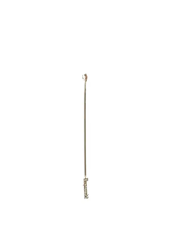Dsquared2 Rhinstone Logo Pendant Earring - Gold