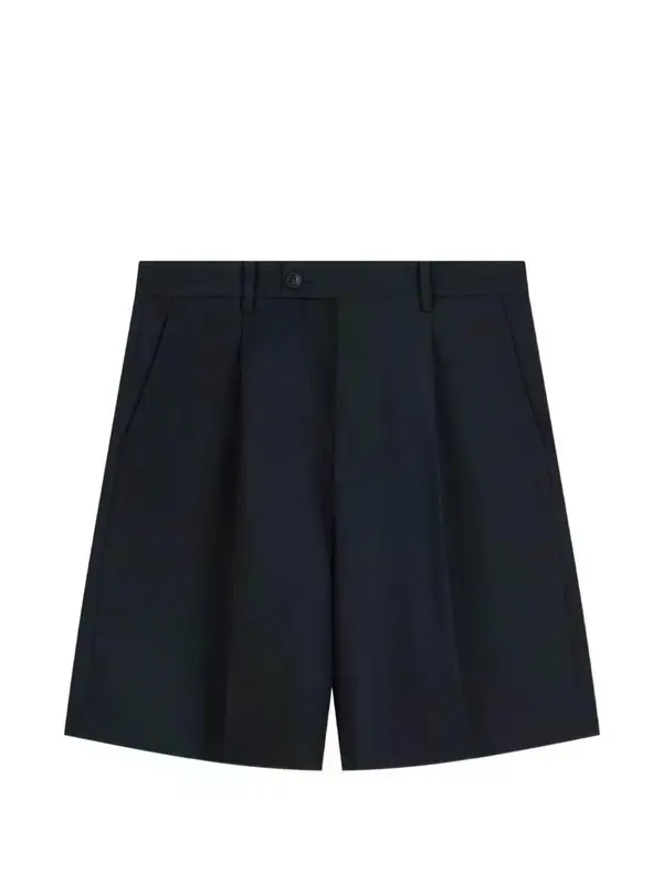 Emporio Armani Pleated Detail Tailored Shorts - Black