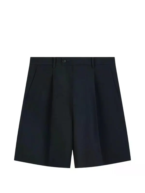 Emporio Armani Pleated Detail Tailored Shorts - Blue