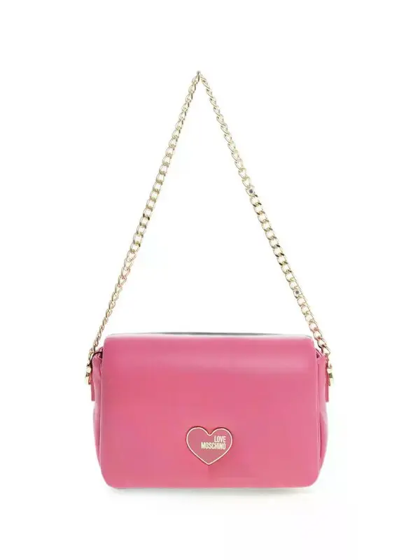 Moschino Love Heart-plaque Cross Body Bag - Pink