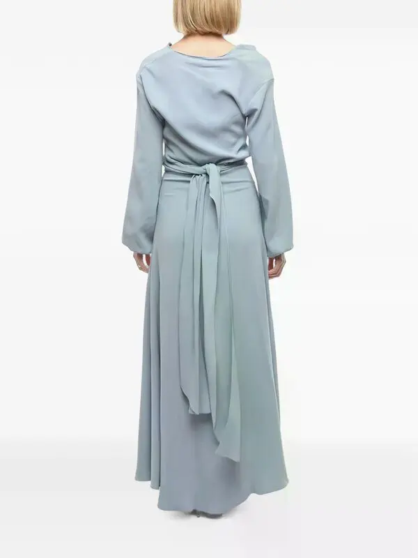SUPER BLOND Belted Maxi Dress - Blue