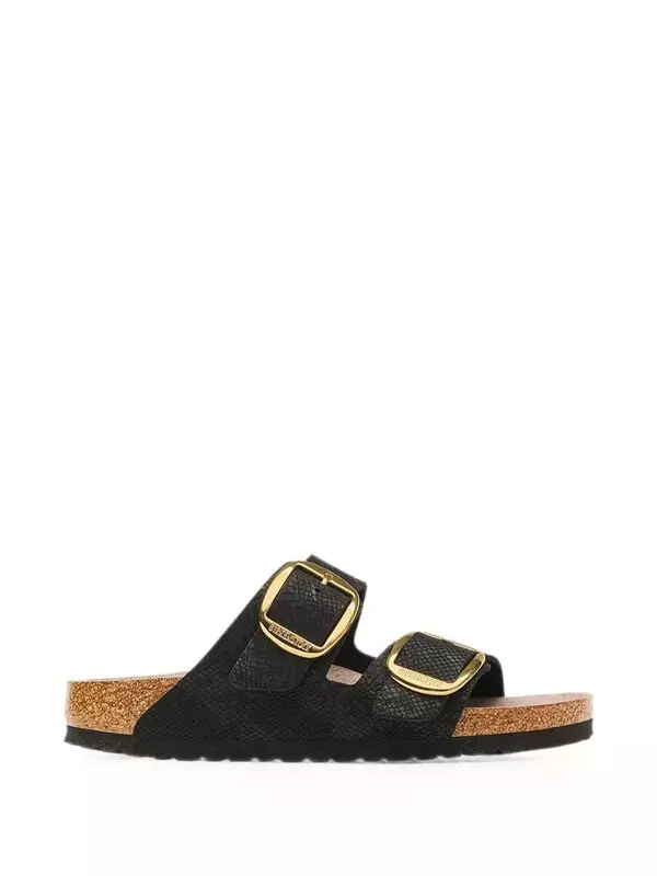 BIRKENSTOCK Arizona Snakeskin-effect Sandals - Black