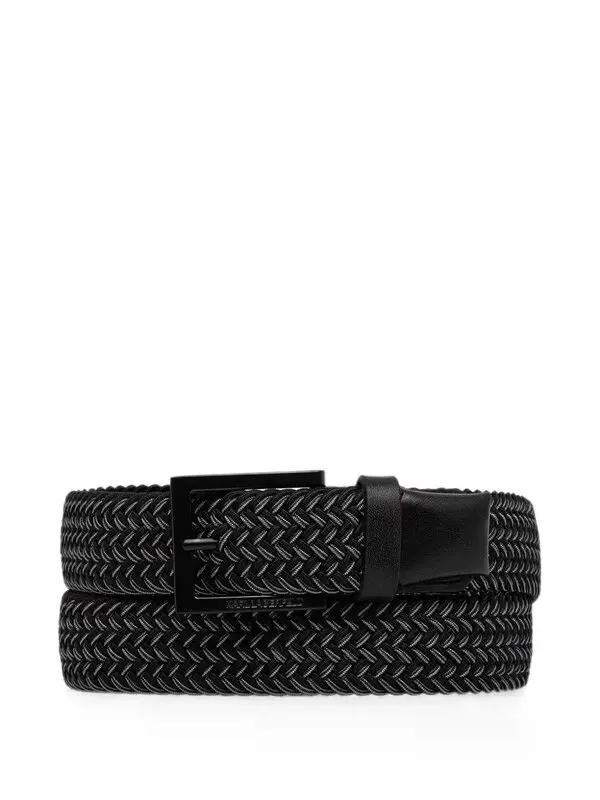 Karl Lagerfeld Braided Belt - Black