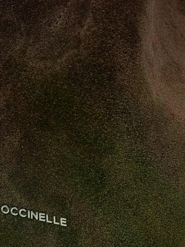 COCCINELLE Suede Logo Plaque Tote Bag