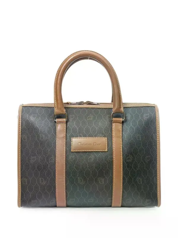 Dior Honeycomb Boston Tote Bag - Black