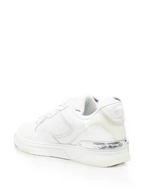 Versace Greca Embossed Leather Sneakers
