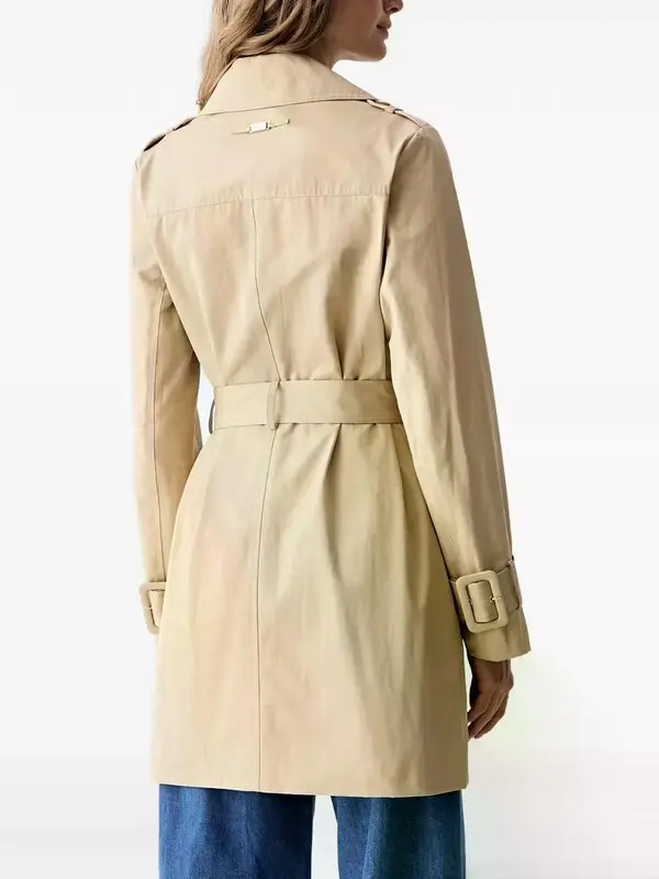 Guess Double-breasted Belted Trench Coat