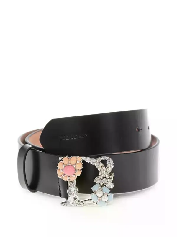Dsquared2 Logo-embellished Leather Belt - Black