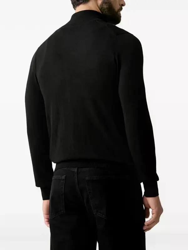 Guess Zip-up High Neck Embroidered Cardigan