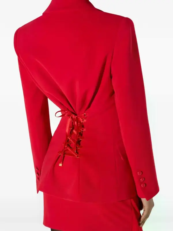 Elisabetta Franchi Lightweight Crêpe Jacket With Criss-cross Lacing