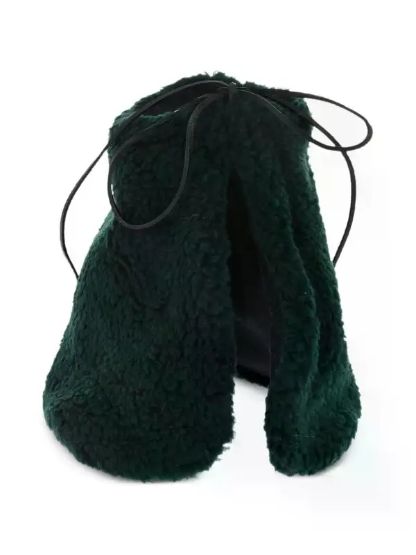 Dsquared2 Faux-shearling Drawstring Scarf - Green