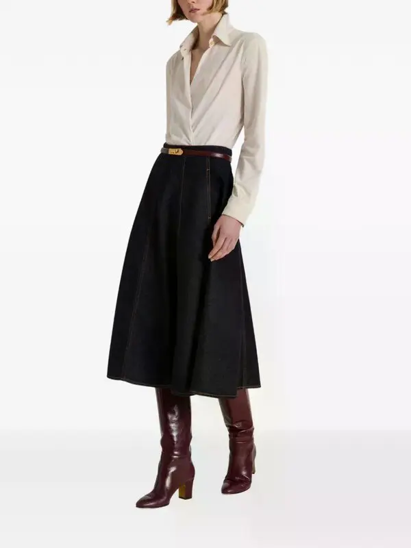 Alberta Ferretti Wrap-design Spread-collar Bodysuit - White