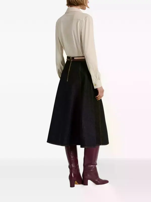 Alberta Ferretti Wrap-design Spread-collar Bodysuit