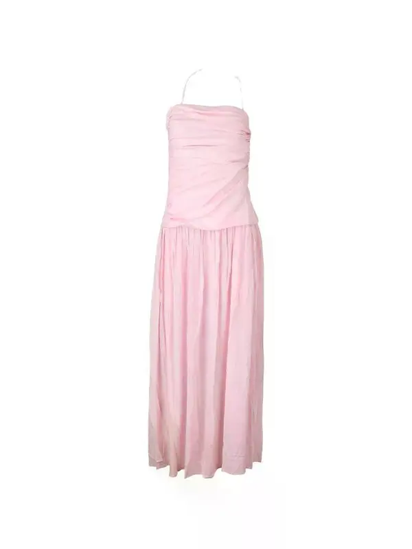 Faithfull The Brand Notte Ruched Maxi Dress - Pink
