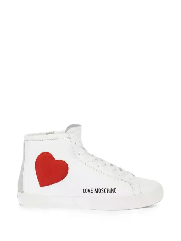 Moschino Heart-patch Sneakers - White