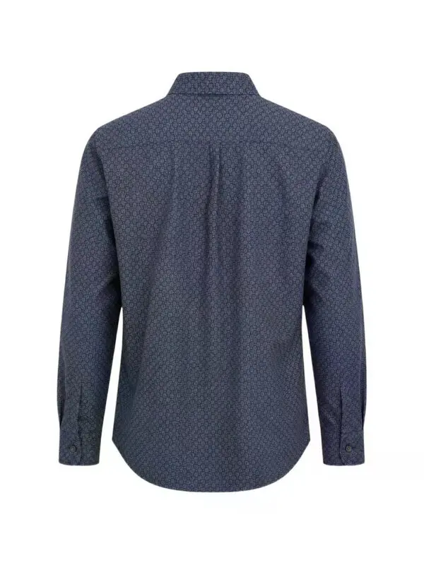 TINTORIA MATTEI 954 Geometric-print Long-sleeve Shirt