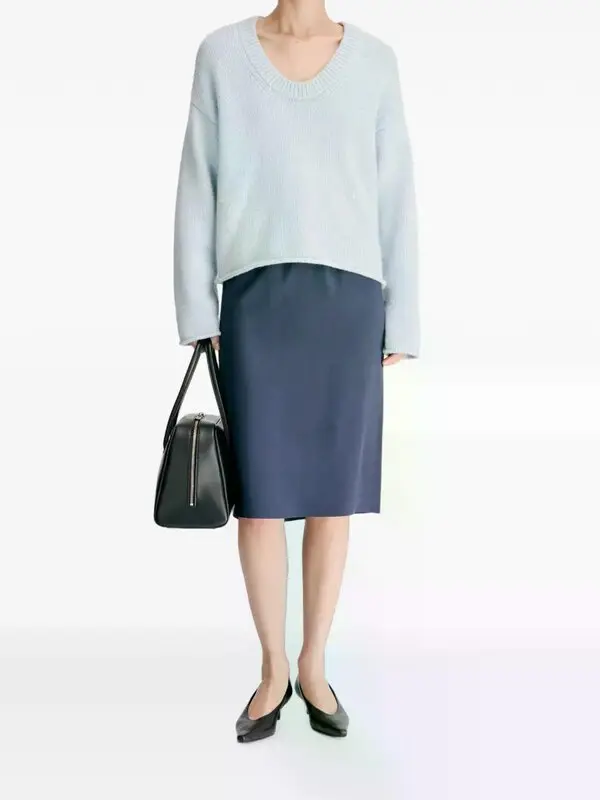 Loulou De Saison Derry U-neck Cashmere Sweater - Blue