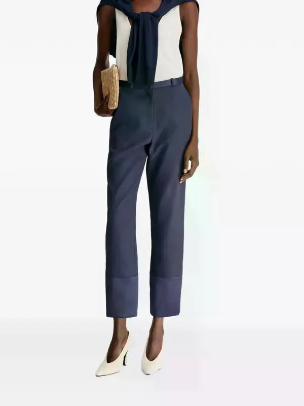 Loulou De Saison Mahoney Lds Straight-leg Trousers - Blue