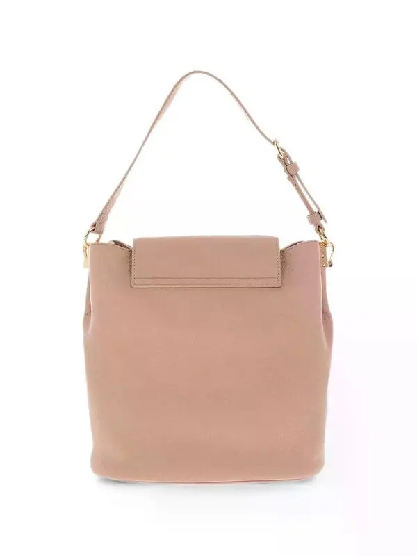 Moschino Logo Plaque Shoulder Bag - Neutrals