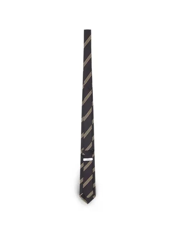 LARDINI Striped Silk Tie