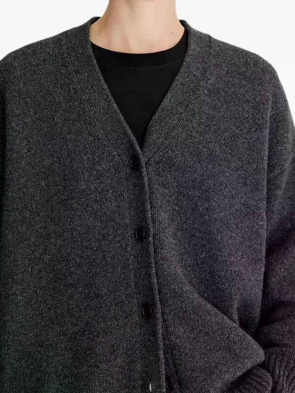 Loulou De Saison Duca Oversized V-neck Cardigan - Grey