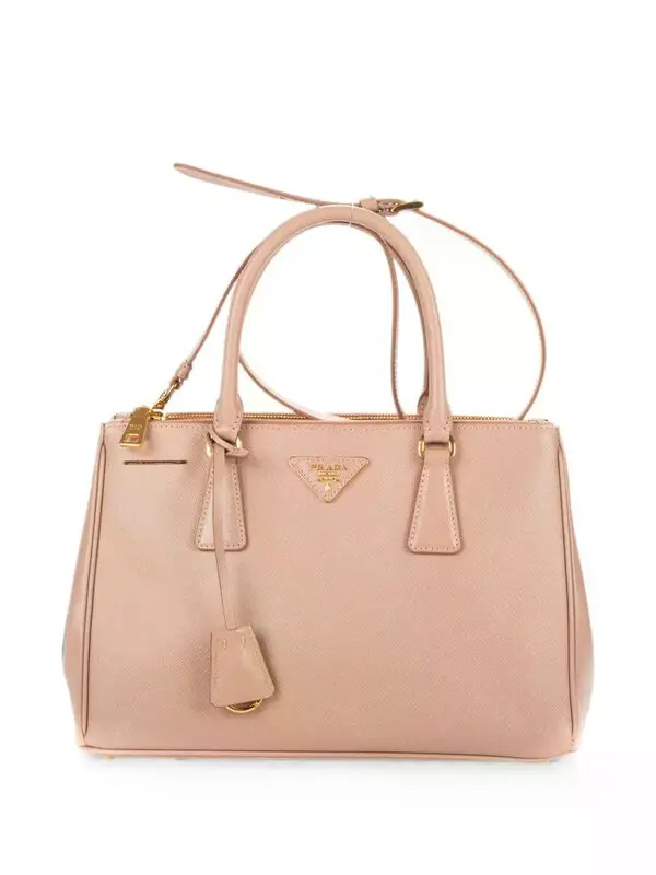 Prada Small Galleria Double-zip Tote Bag - Neutrals