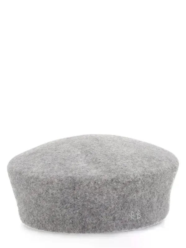 Ruslan Baginskiy Monogram Embroidered Wool-felt Beret
