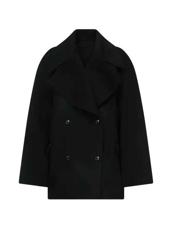 Loulou De Saison Double-breasted Notch-lapel Coat - Black