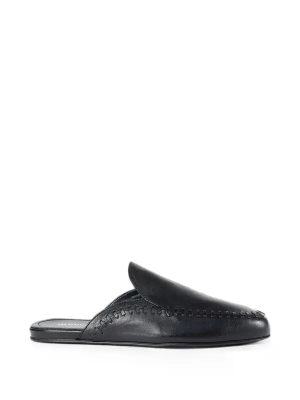ANN DEMEULEMEESTER Whipstitch-detail Mules - Black