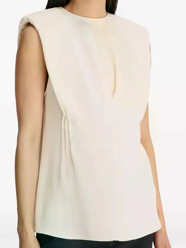 Loulou De Saison Cory Pleat-detail Top - Neutrals