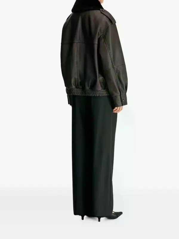 Loulou De Saison Russo Shearling-collar Leather Jacket