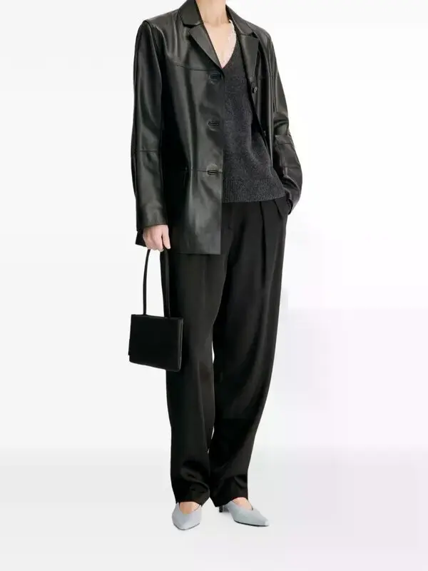 Loulou De Saison Notch-lapel Leather Jacket - Black