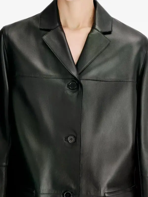Loulou De Saison Notch-lapel Leather Jacket