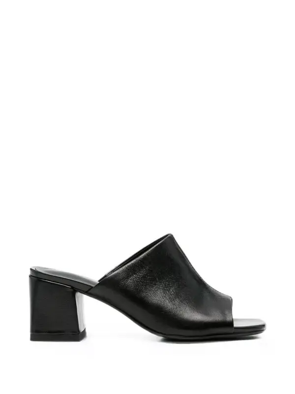 LINDA BAUMANN Open-toe Block-heel Sandals - Black