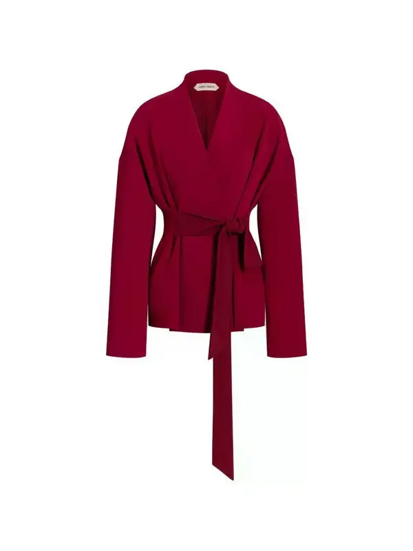 Alberta Ferretti Collarless Wrap Coat