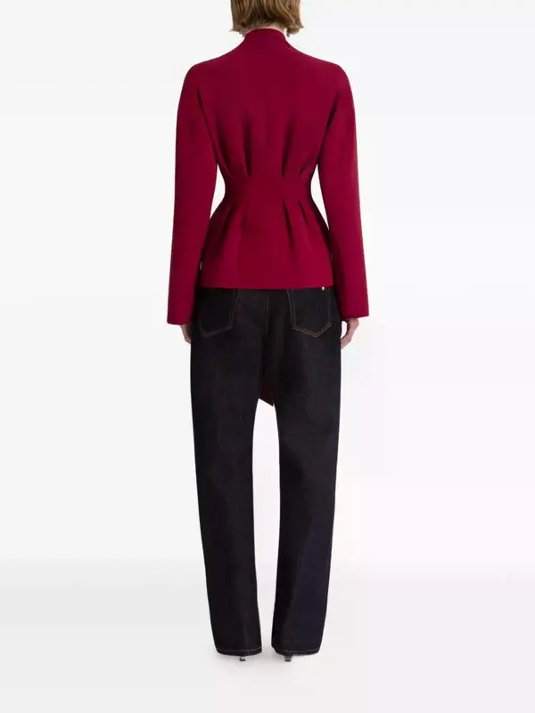 Alberta Ferretti Collarless Wrap Coat