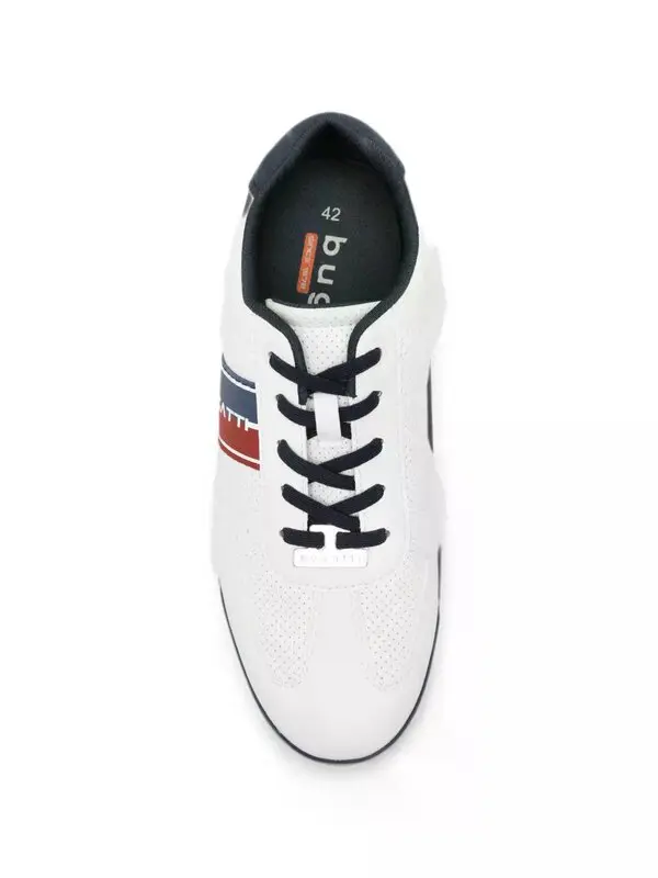 BUGATTI Perforated Detail Logo Print Sneakers