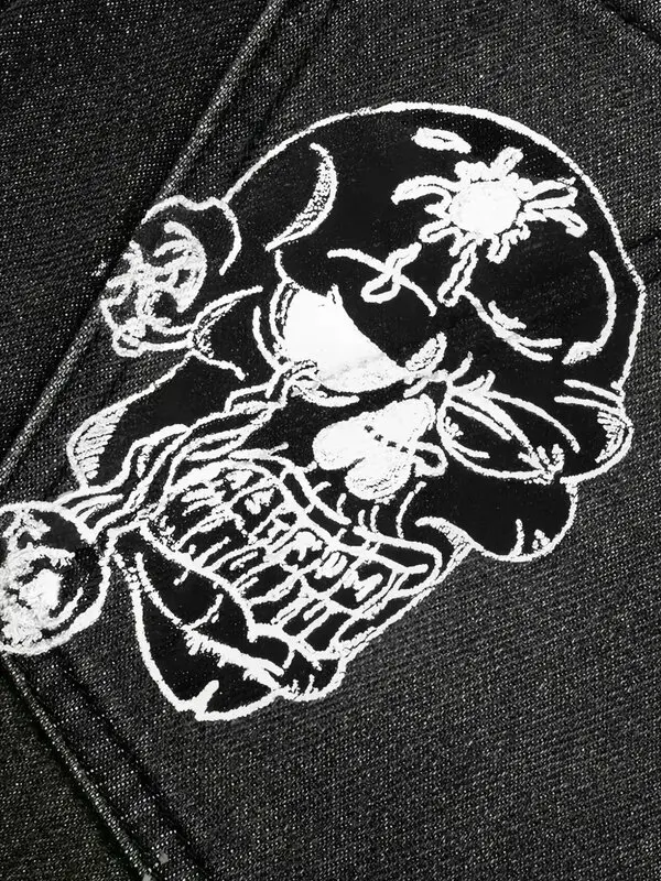 Astrum Dedication Graphic-print Denim Shorts