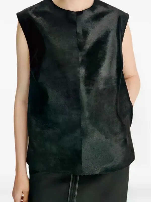 Loulou De Saison Sleeveless Leather Blouse