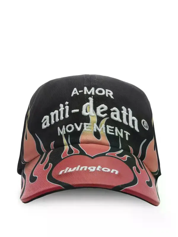 RIVINGTON ROI REBIS Flame Print Cap - Black