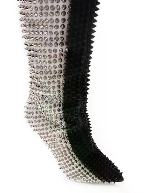 Philipp Plein Embellished Lace-up Over-the-knee Stiletto Boots