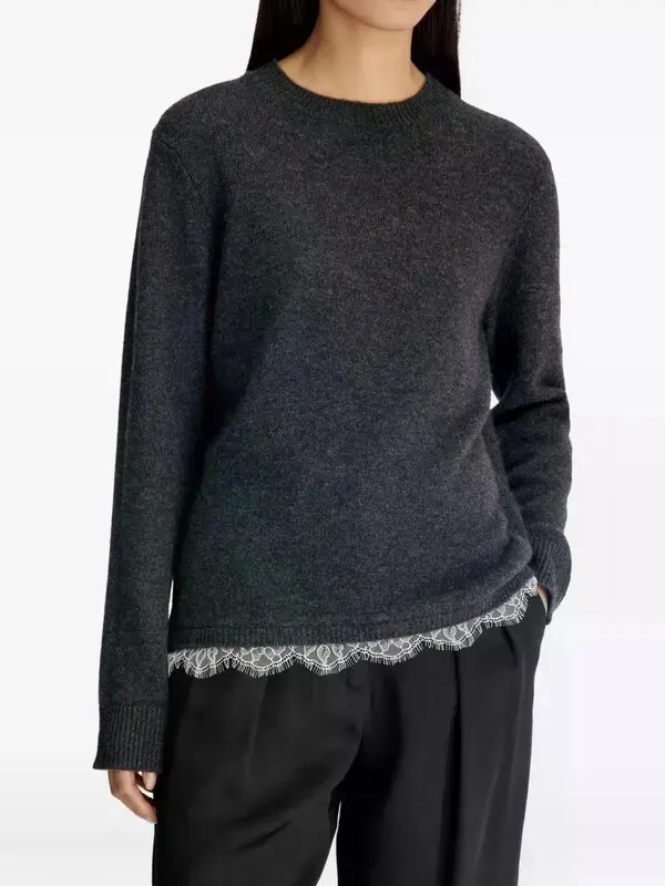 Loulou De Saison Lace-trimmed Cashmere Sweater