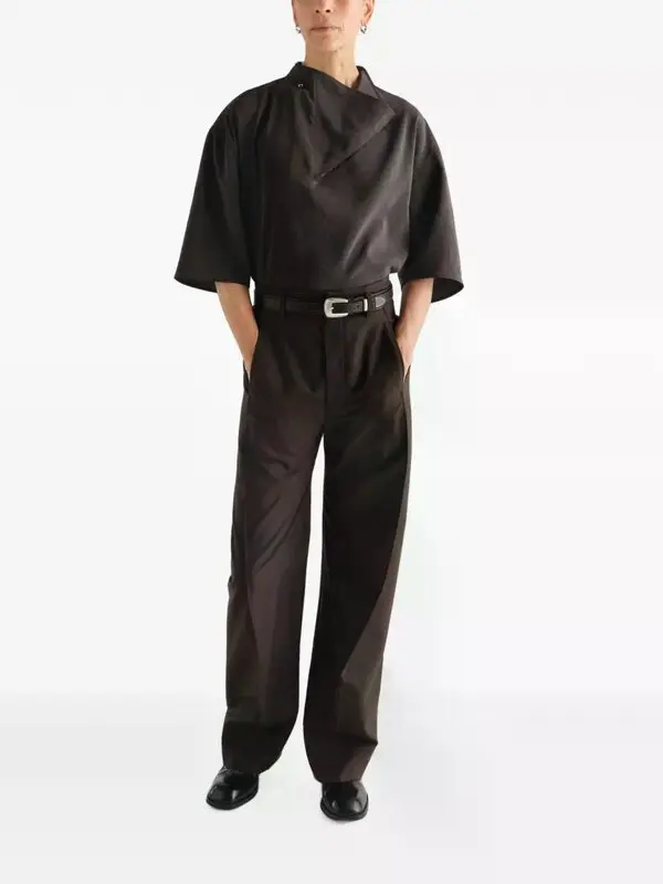 LEMAIRE Soft Collar Top In Dry Silk