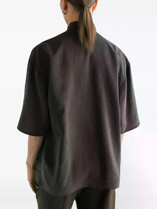 LEMAIRE Soft Collar Top In Dry Silk