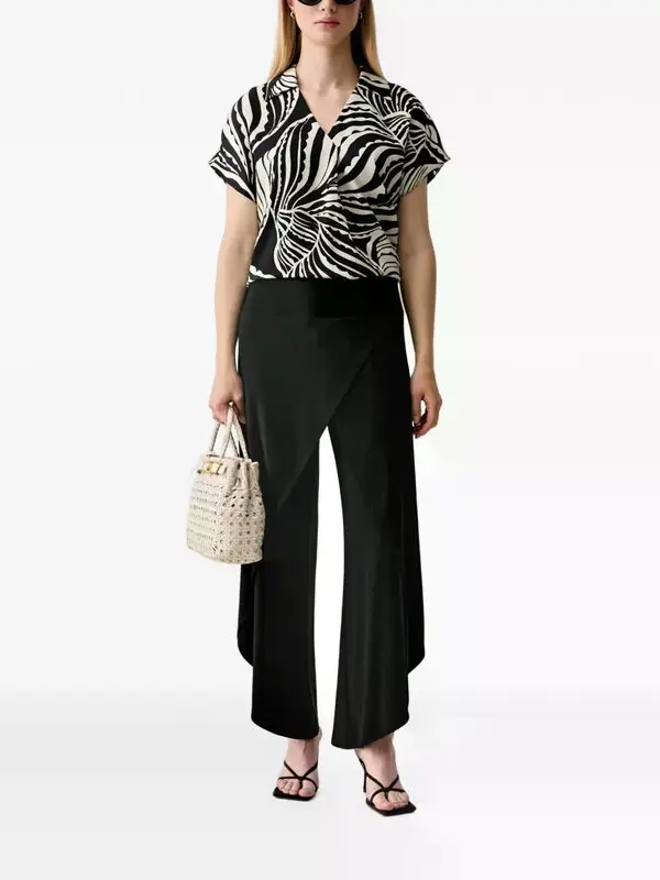 Joseph Ribkoff Wrap Overlay Wide-leg Trousers